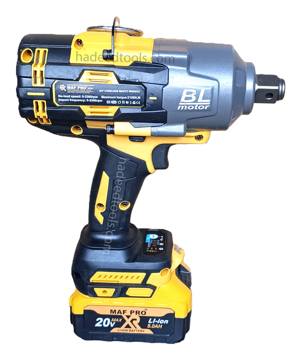 Cordless Impact Wrench 3/4" MAF PRO – 2100Nm High Torque – Hadeed Tools ...