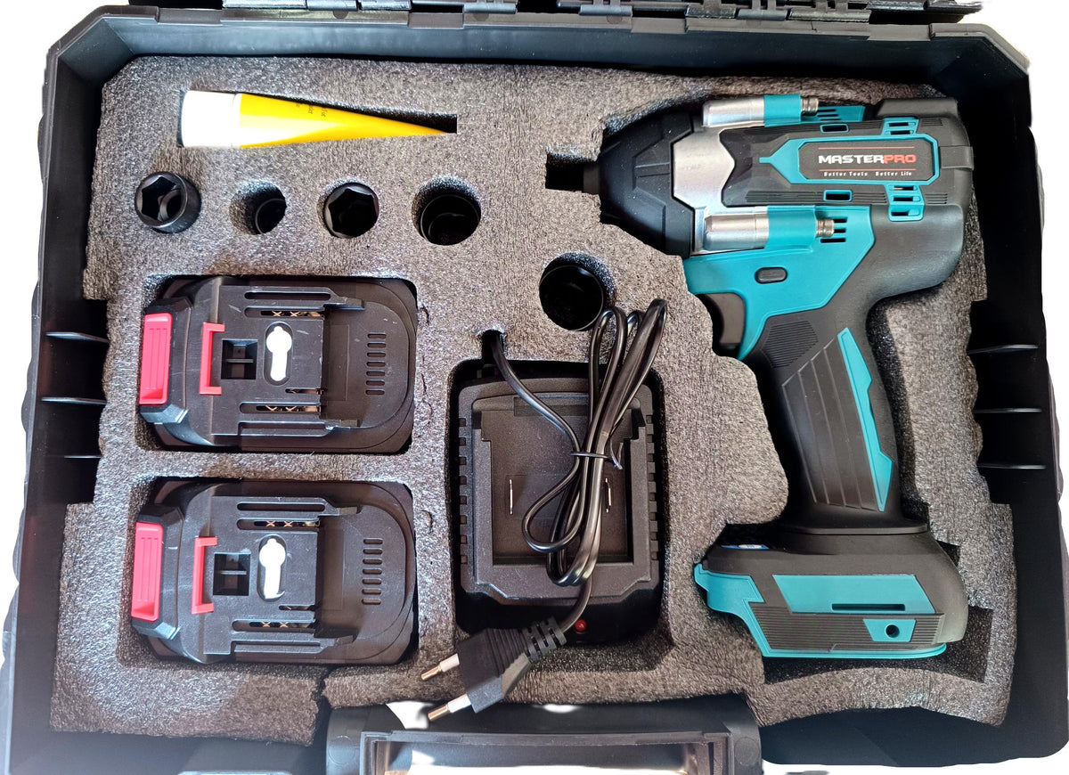 Cordless Impact Wrench 1/2" 800Nm MasterPro – High Torque, Power ...