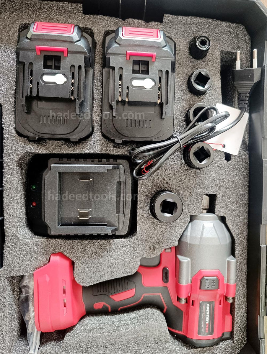 MASTERPRO 1300Nm Torque21V Cordless Impact Wrench Gun – Brushless ...