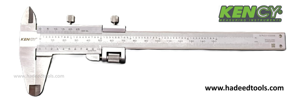 Vernier Caliper with Fine Adjustment KENCY 200mm/8" – Hadeed Tools ...