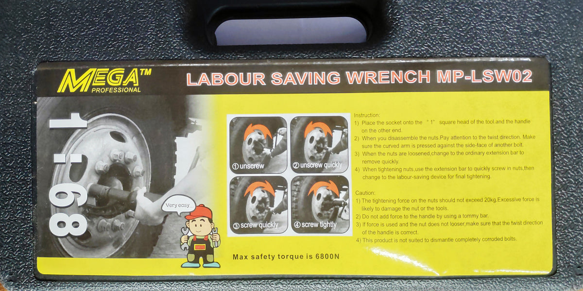 Labour Saving Wrench MEGA 1"sq drive Torque Multiplier 1:68 6800Nm ...