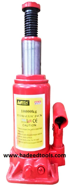 Hydraulic Jack Car Jack Bottle type 10Ton Mega Brand – Hadeed Tools ...